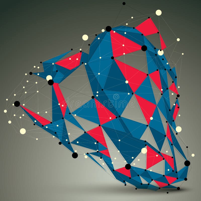 Spatial Vector Colorful Digital Object, 3d Technology Figure Stock ...