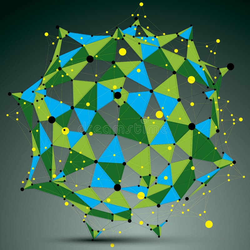 Spatial Vector Colorful Digital Object, 3d Technology Figure Wit Stock ...