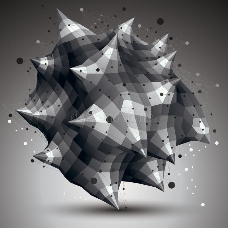 Spatial Vector Black And White Digital Eps8 Object Stock Vector Illustration Of Color