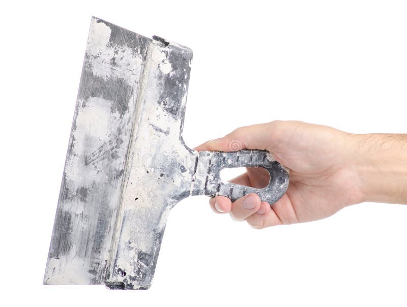 Spatula build in hand stock photo. Image of industrial - 127641260
