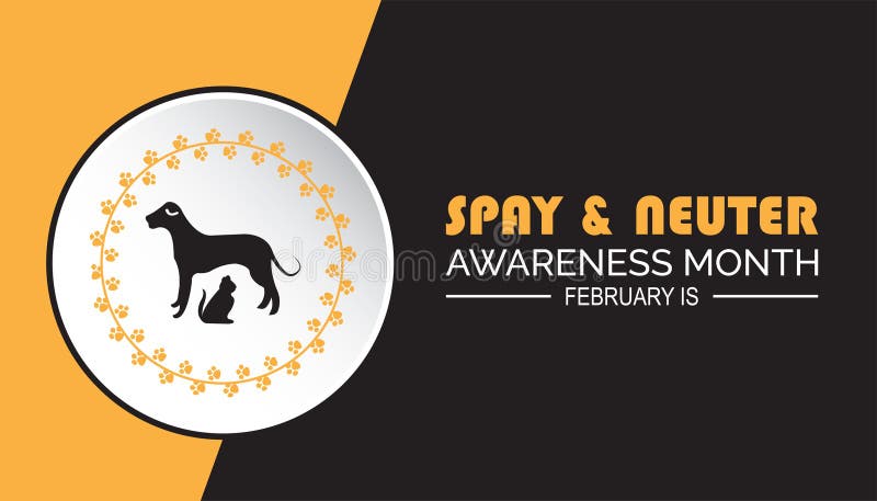 SPAY and NEUTER AWARENESS MONTH Stock Vector - Illustration of design ...