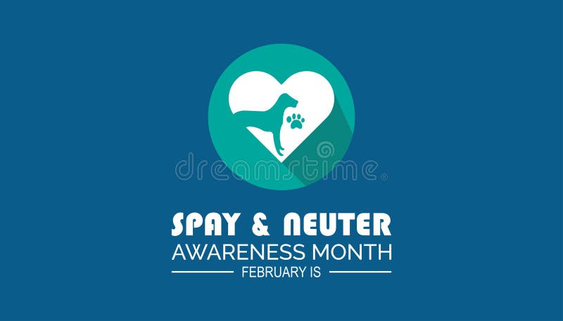 February is Spay and Neuter Awareness Month. Stock Vector ...