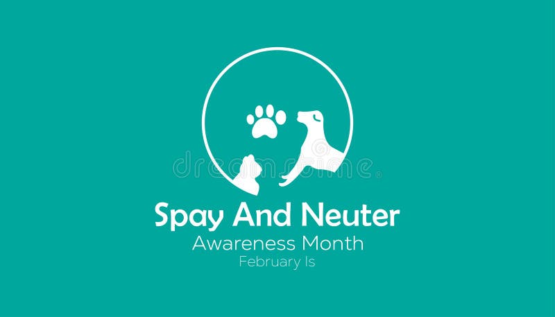 February is Spay and Neuter Awareness Month. Stock Vector ...