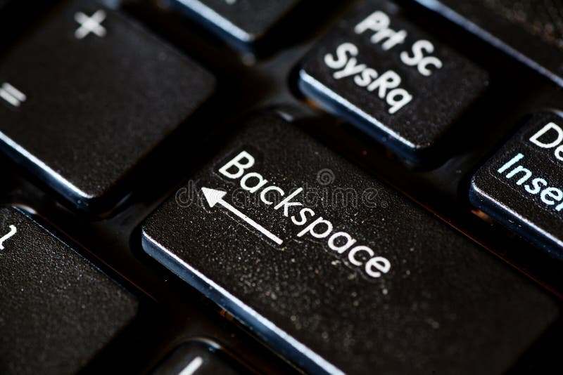 Tastiera Di Computer Del Tasto Backspace Fotografia Stock - Immagine di ...