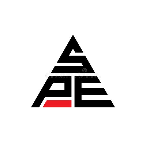 SPE Triangle Letter Logo Design with Triangle Shape. SPE Triangle Logo ...
