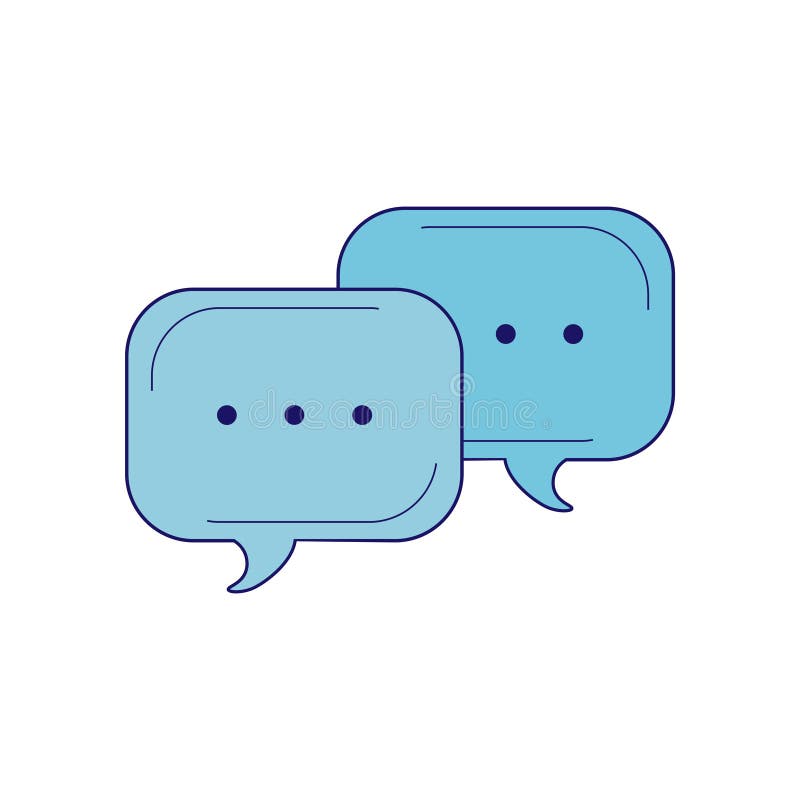 Blue Speach Bubbles Dialogue Icon Dialog Bubble Vector Chat Stock ...