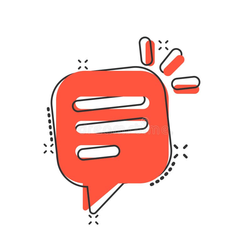 Speak Chat Sign Icon In Comic Style. Speech Bubbles Cartoon Vector ...