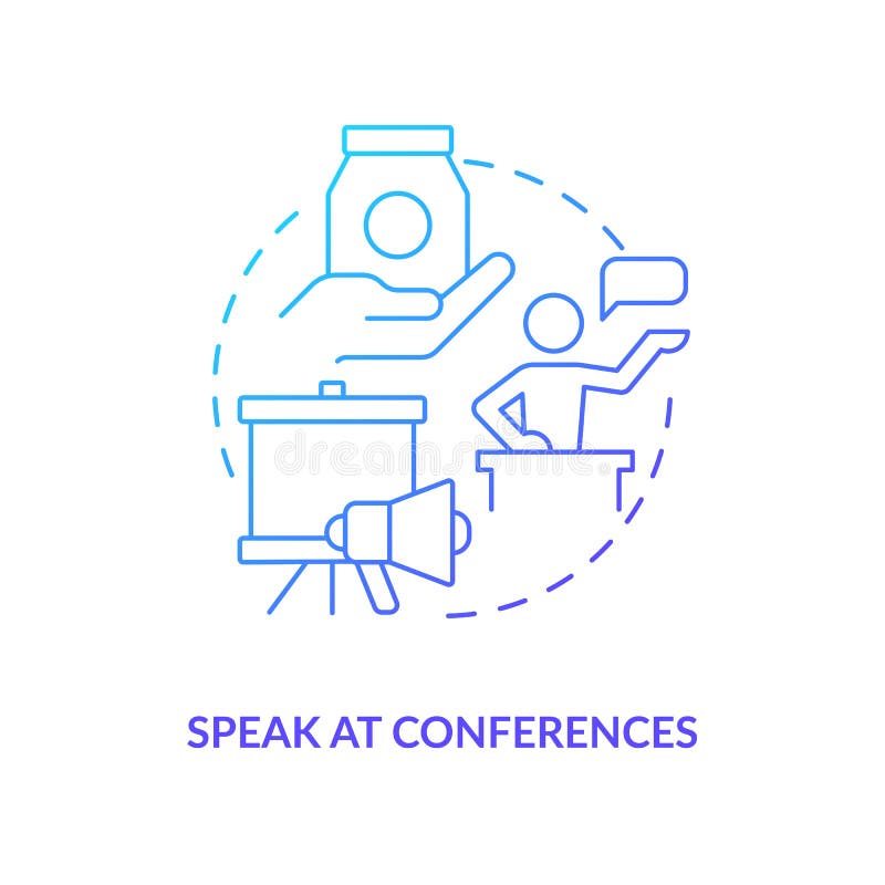 Blue Gradient Concept Icon Conference Stock Illustrations – 212 Blue ...