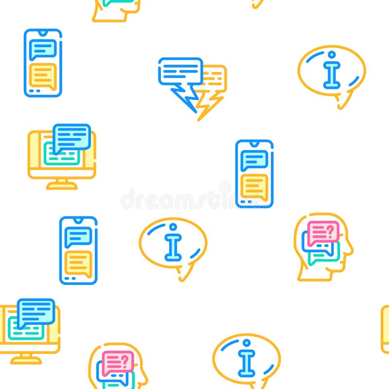 Speak Conversation and Discussion Icons Set Vector Stock Illustration ...