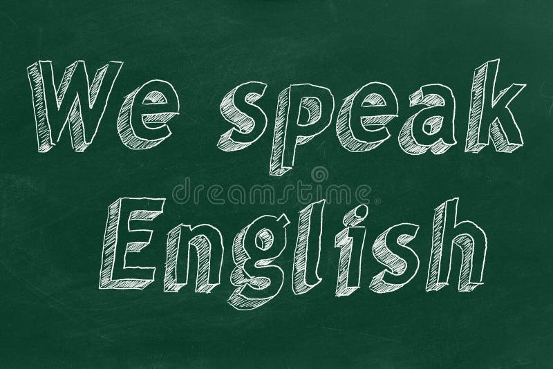 We speak English stock illustration. Illustration of black - 138239598