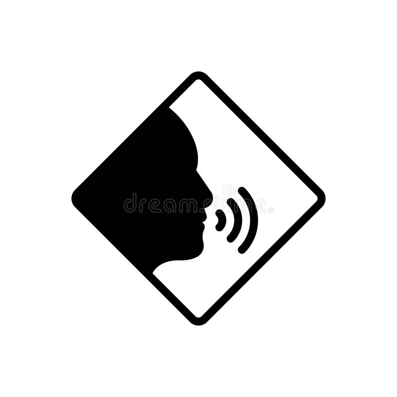 Black Solid Icon for Speak, Convey and Speaking Stock Vector ...