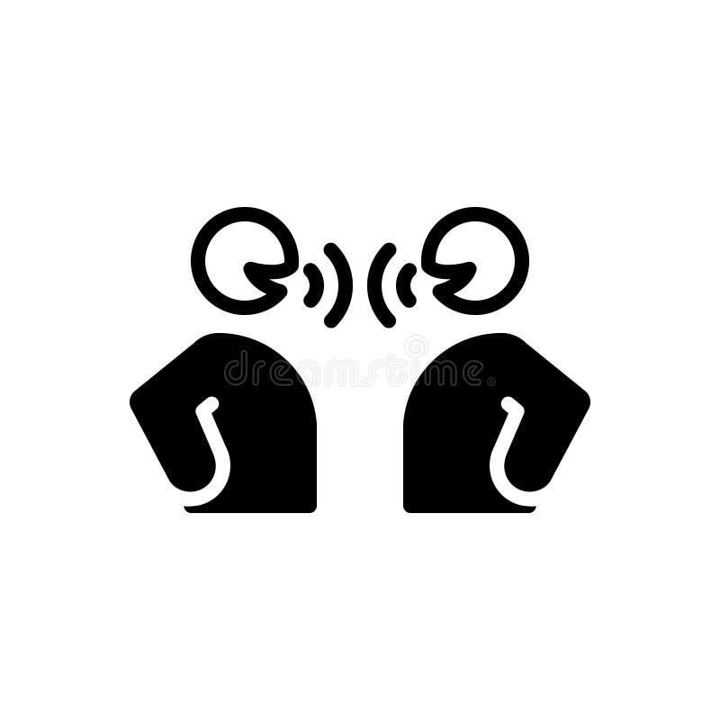 Black Solid Icon for Speak, Say and Tell Stock Vector - Illustration of ...