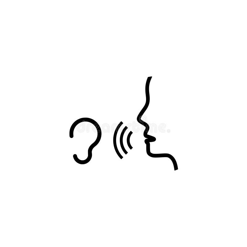 Speak and Listen Icon Logo Isolated on White Background Stock Vector ...