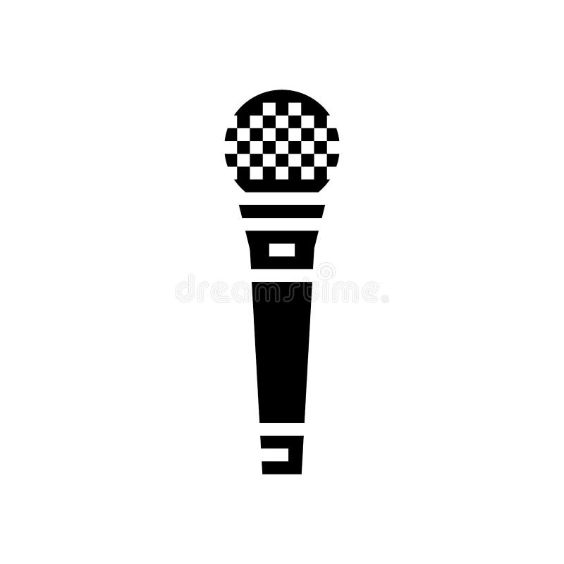 Speak Mic Microphone Glyph Icon Vector Illustration Stock Vector ...