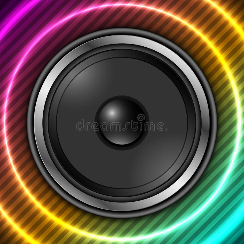 Speaker with Abstract Colorful Background Stock Vector - Illustration ...