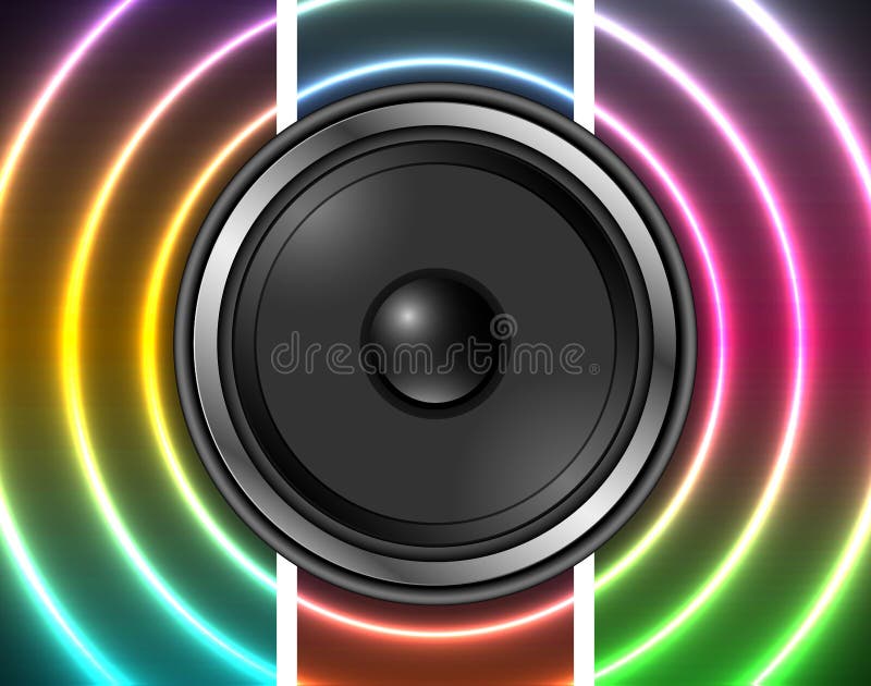 Speaker with Abstract Colorful Background Stock Vector - Illustration ...
