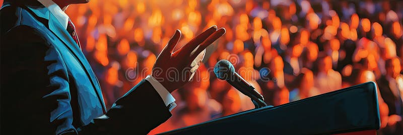 Speaker Addressing an Audience at a Conference or Event Stock ...