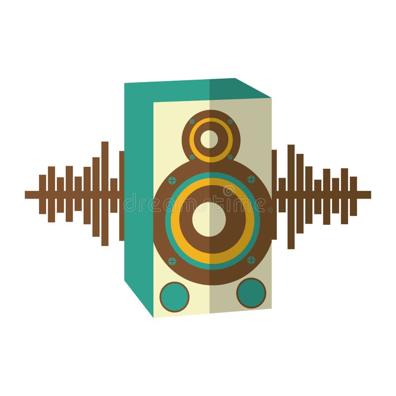 Speaker audio device icon stock vector. Illustration of music - 81063676
