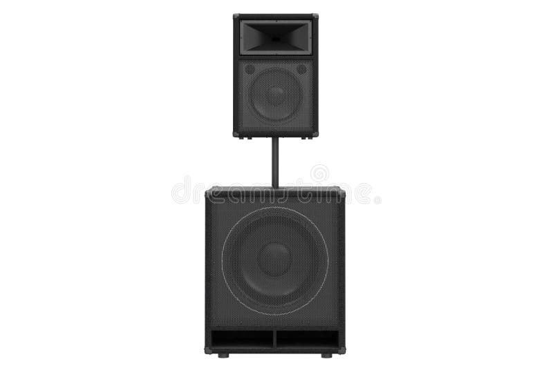Speaker Audio System, Front View Stock Illustration - Illustration of ...