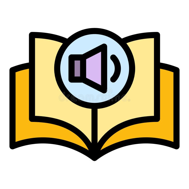 Speaker Audiobook Icon Vector Flat Stock Vector - Illustration of audio ...