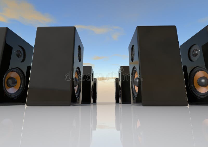 Speaker box stock illustration. Illustration of black - 25465309