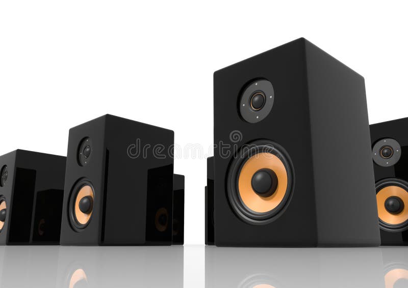 Speaker box stock illustration. Illustration of render - 25465310