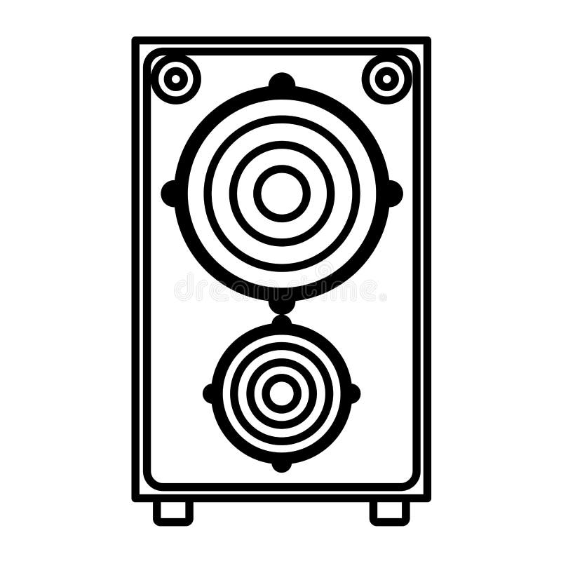 Speaker Box Isolated Icon Design Stock Vector - Illustration of modern ...
