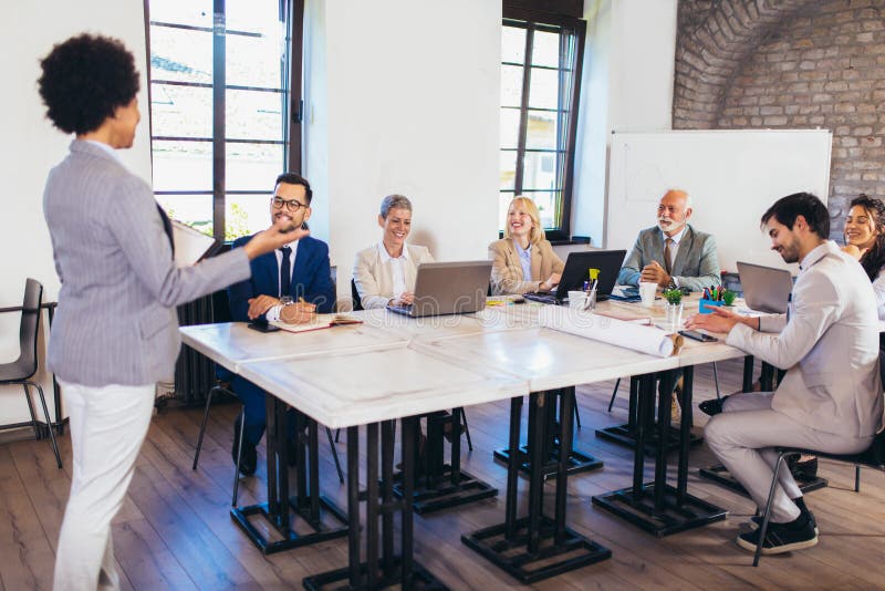 Speaker at Business Workshop and Presentation. Stock Image - Image of ...