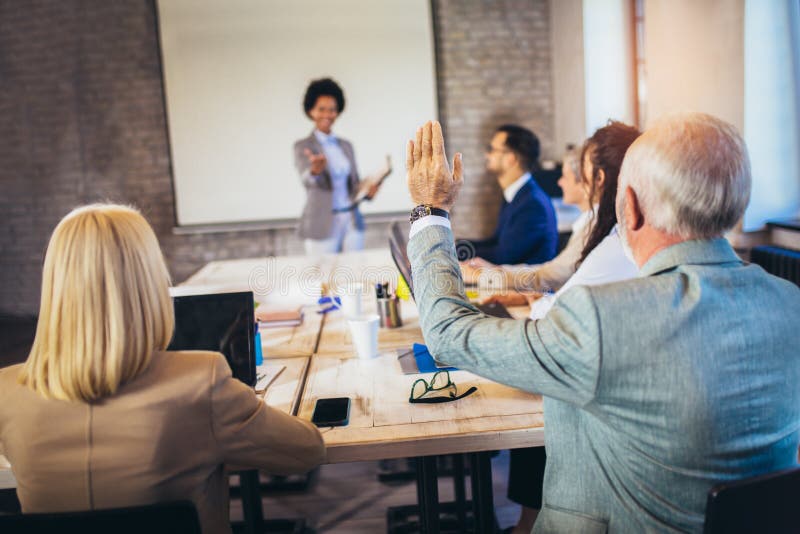 Speaker at Business Workshop and Presentation. Stock Image - Image of ...