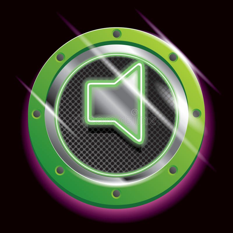 Speaker Button. Vector Illustration Decorative Design Stock Vector ...