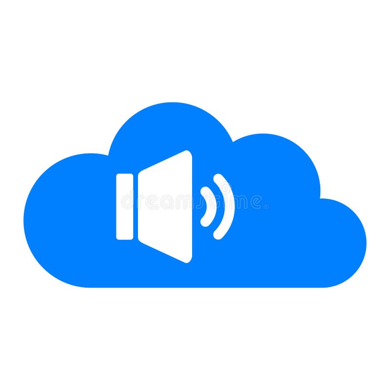 Speaker and Cloud As Vector Illustration Stock Vector - Illustration of ...