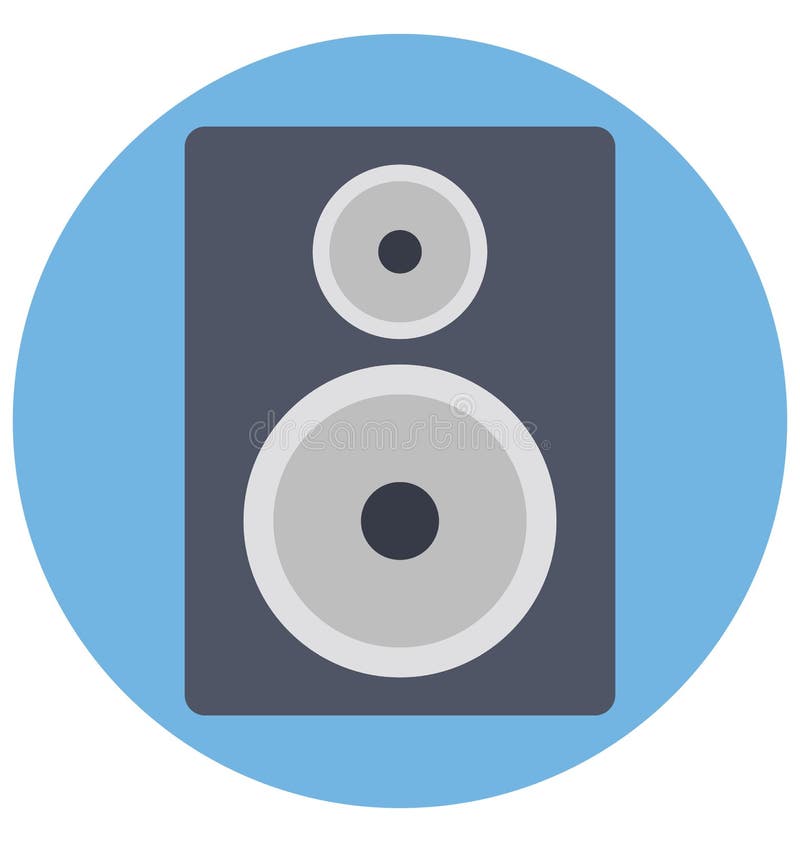 Speaker Color Isolated Vector Icon that Can Be Easily Modified or Edit ...