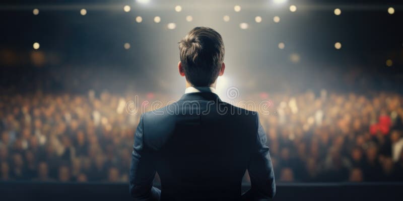 Speaker at a conference stock image. Image of lighting - 363724783