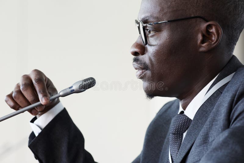 Speaker at conference stock photo. Image of communication - 198907820