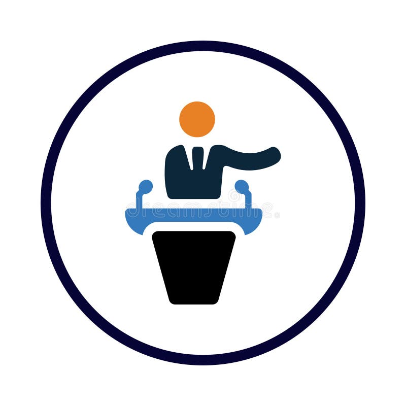 Speaker, Conference, Speech, Business Speaker Icon Stock Vector ...