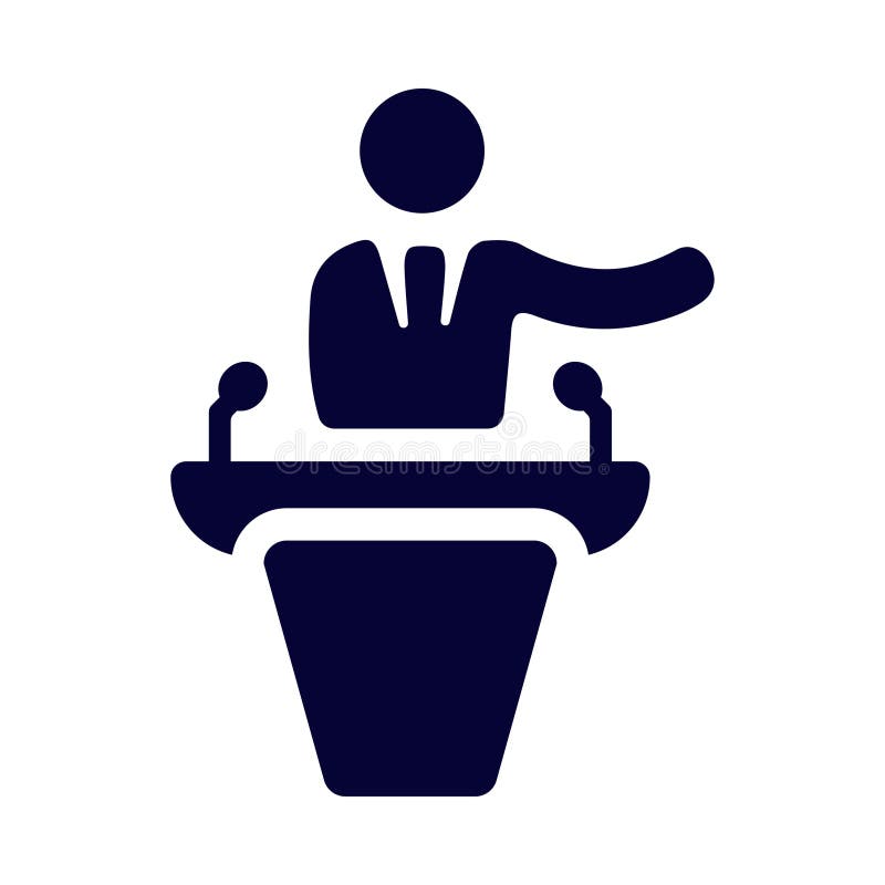 Speaker, Conference, Speech, Business Speaker Icon Stock Vector ...