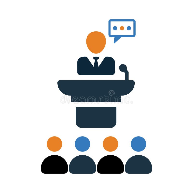 Speaker, Conference, Speech, Chat Bubble, Business Speaker Icon Stock ...