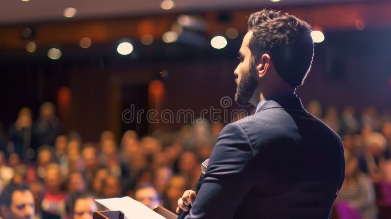 Speaker at Conferences and Business Presentations Background Generative ...