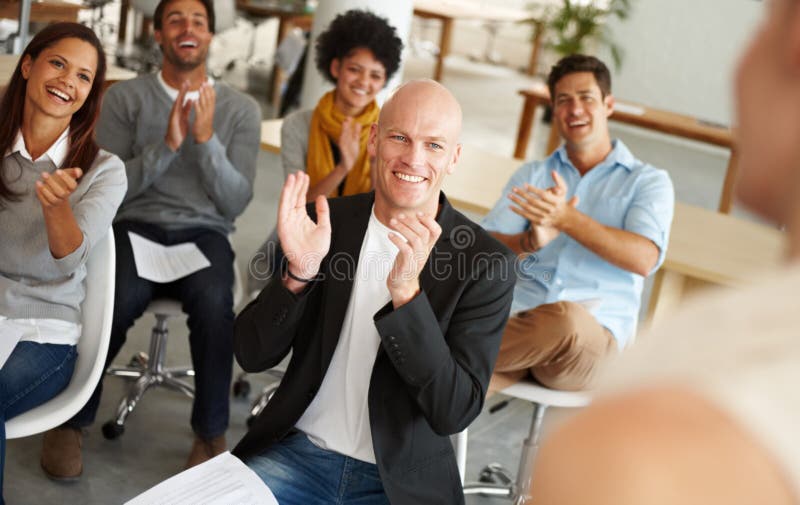 Speaker, Crowd or Happy People Clapping in Presentation, Teaching and ...