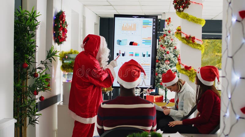 Speaker Dressed As Santa Claus Stock Image - Image of event, teamwork ...