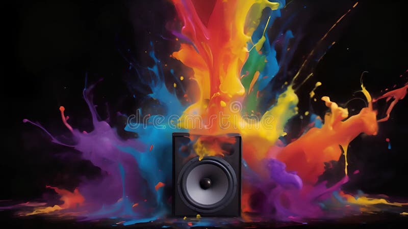 Explosive Sound Color Burst Stock Video - Video of sound, motion: 314032843