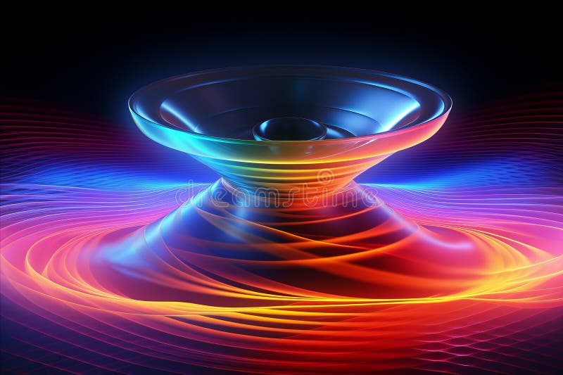 Speaker Emitting Vibrant Waves of Sound Vibration, Illustrating Sound ...