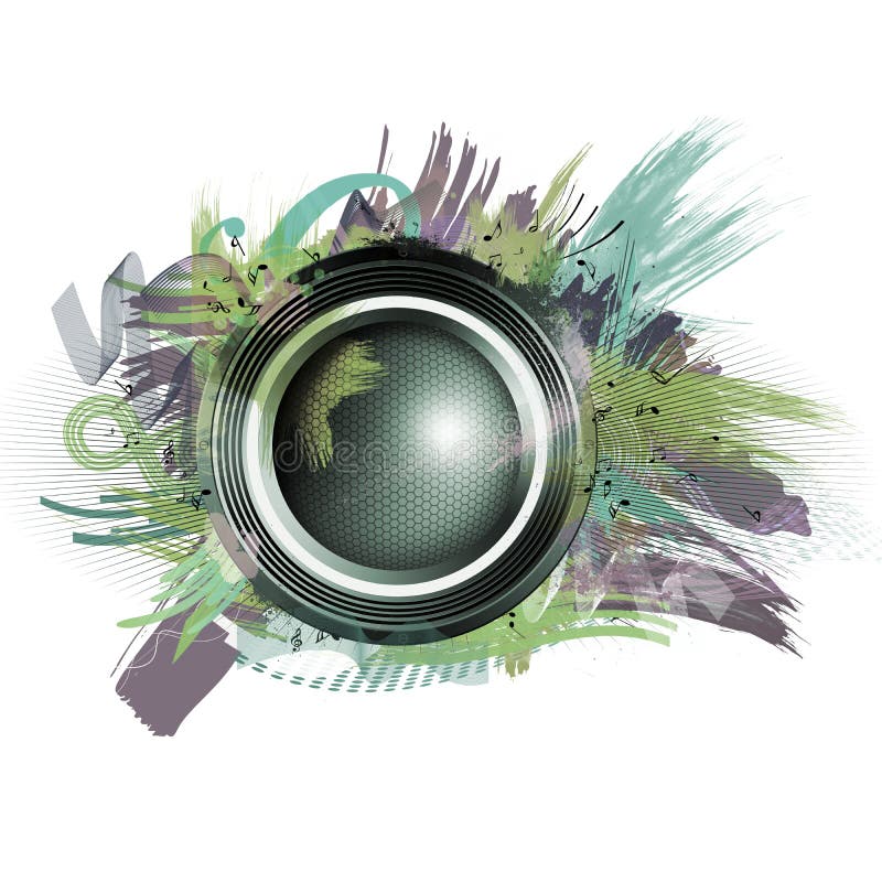 Speaker Explosion Splash and Purple Colors and Shapes Stock ...