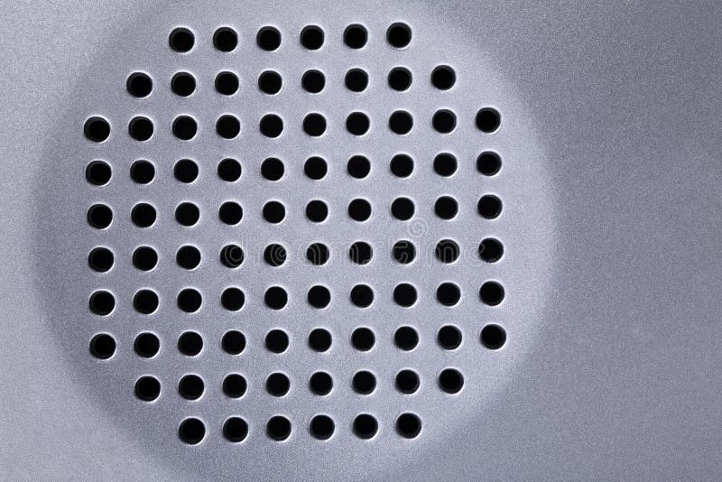 Laptop Speaker Hole Grid Metallic Pattern Macro with Dust Inside Stock ...