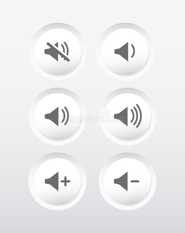 Speaker Icon Vector. Volume Up and Down. Mute Volume Stock Vector ...