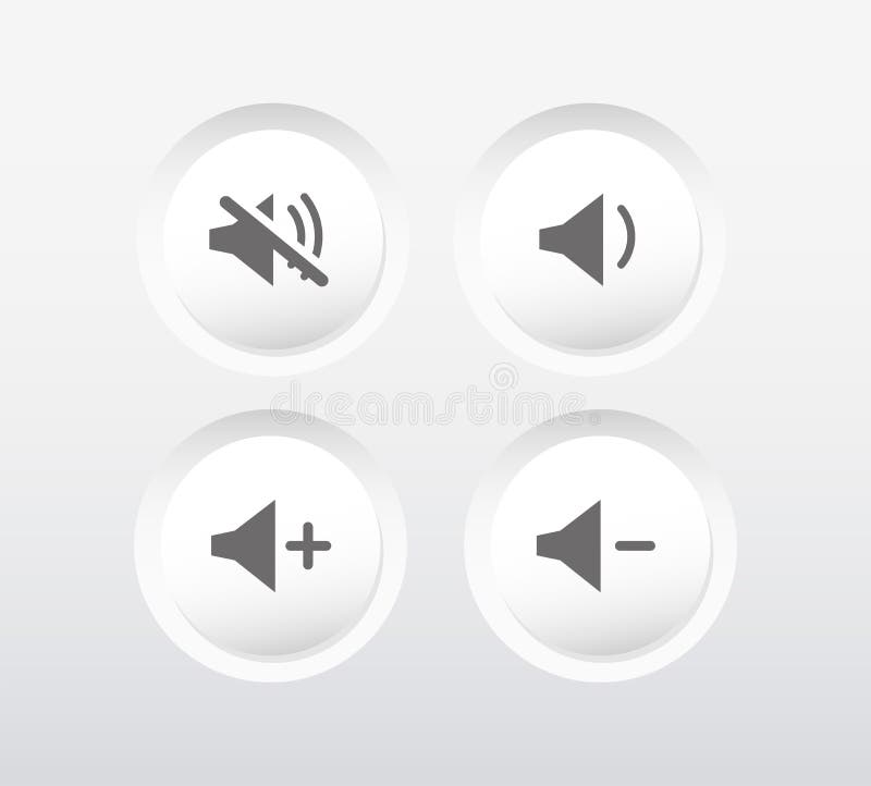 Speaker Icon Vector. Volume Up and Down. Mute Volume Stock Vector ...