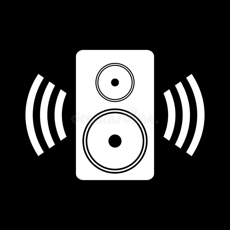 Speaker icon on white stock illustration. Illustration of isolated ...