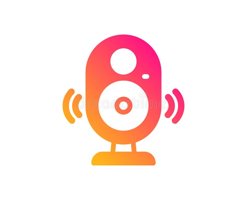 Speaker Icon. Computer Component Sign. Sound Symbol. Vector Stock ...