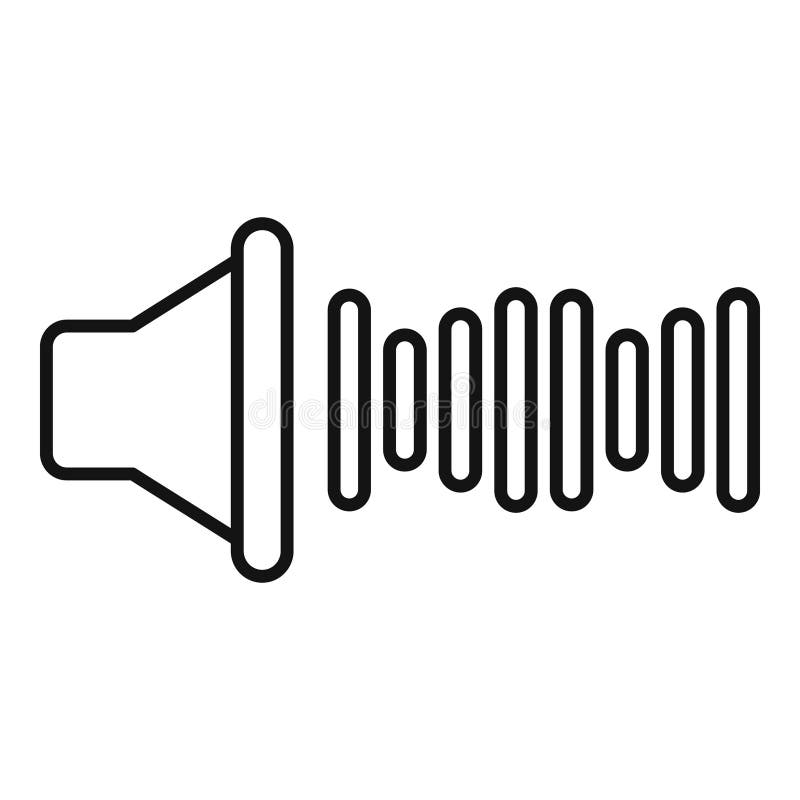 Speaker Icon Emitting Sound Waves for Audio Communication Stock ...