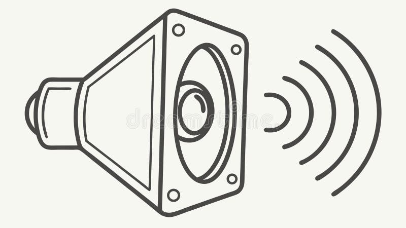 Speaker Icon Emitting Sound Waves, Vector Design Generative AI Stock ...